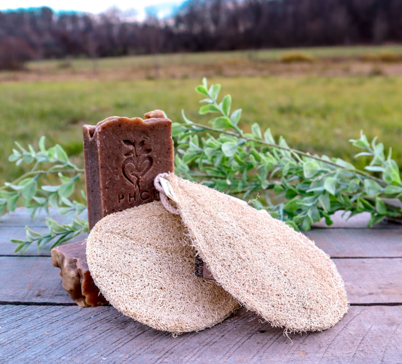 Tear Drop Natural Loofa Sponge - Pure Hearts & Clean Hands